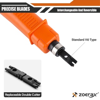 Punch Down Tool, Zoerax 110 Type Network Cable Tool Double Blades ...