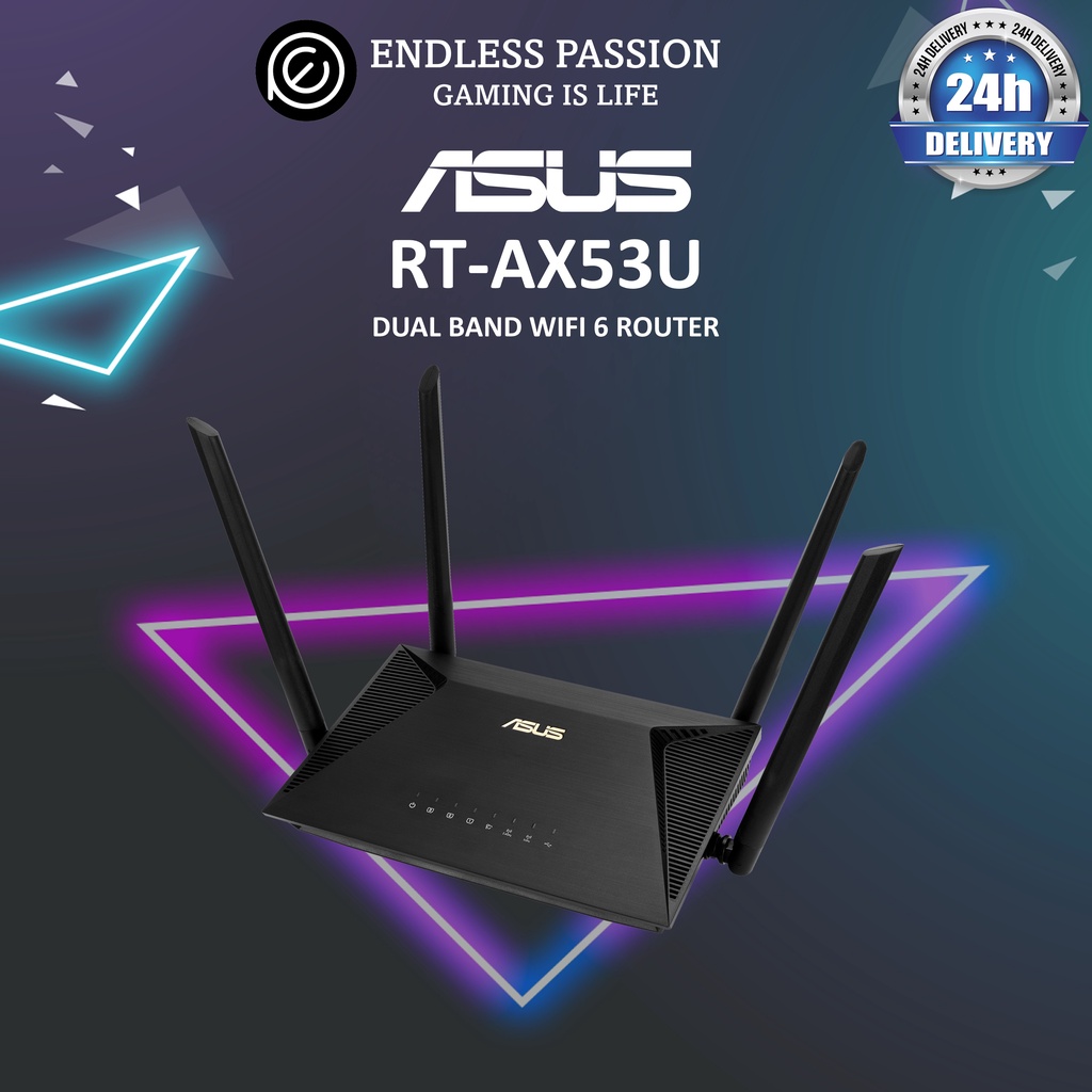 ASUS RT-AX53U AX1800 Dual Band WiFi 6 Router (802.11ax) | Shopee Singapore