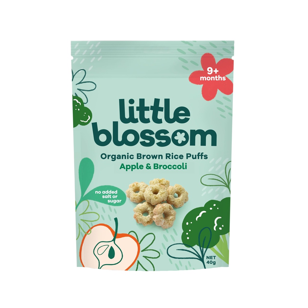 Little Blossom Organic Baby Puffs - Apple Broccoli (40g) | Shopee Singapore