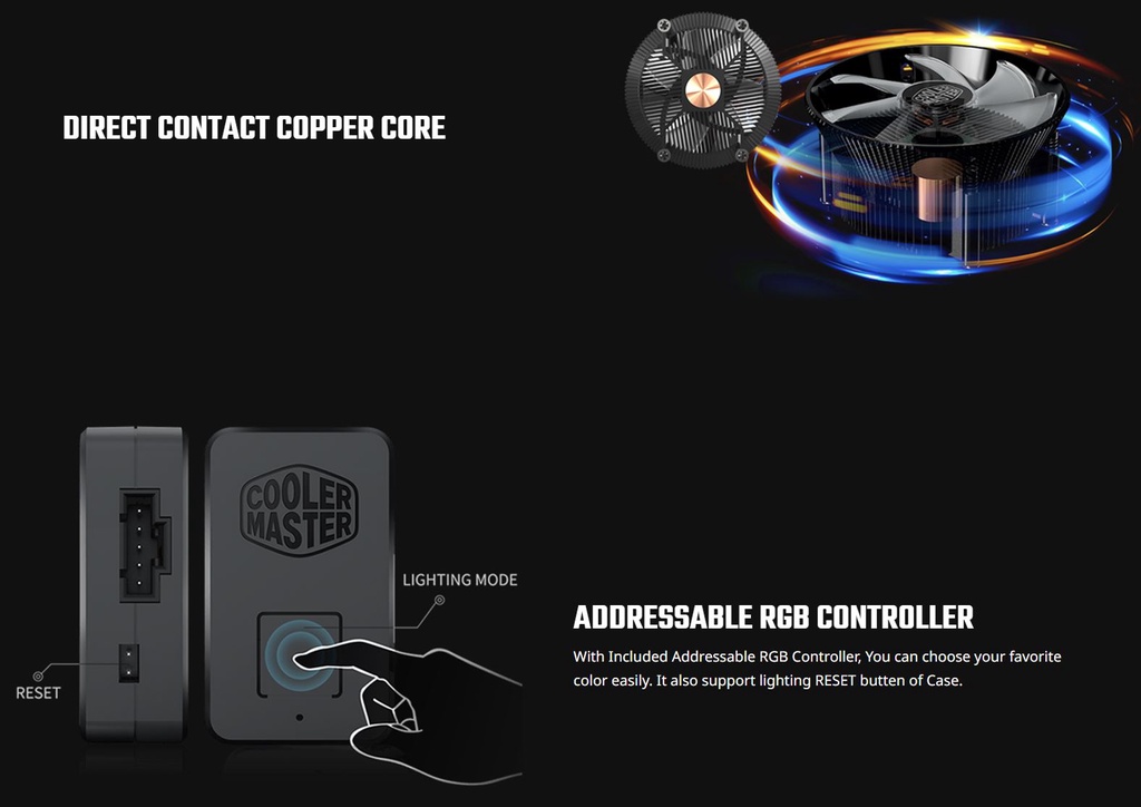 Cooler Master A71C ARGB AMD Ryzen Low-Profile CPU Air Cooler (2 YEARS ...