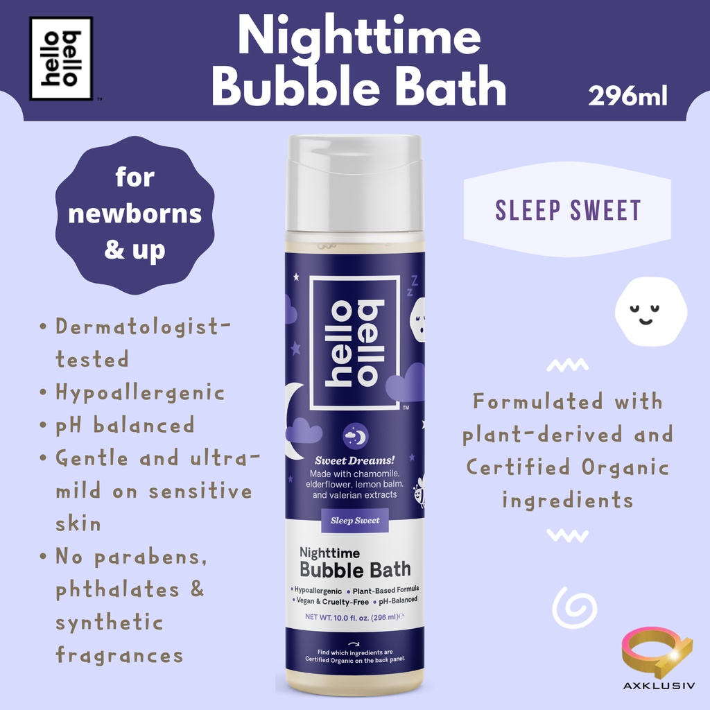 HELLO BELLO Sleep Sweet - Nighttime Baby Bubble Bath 296ML | Shopee ...