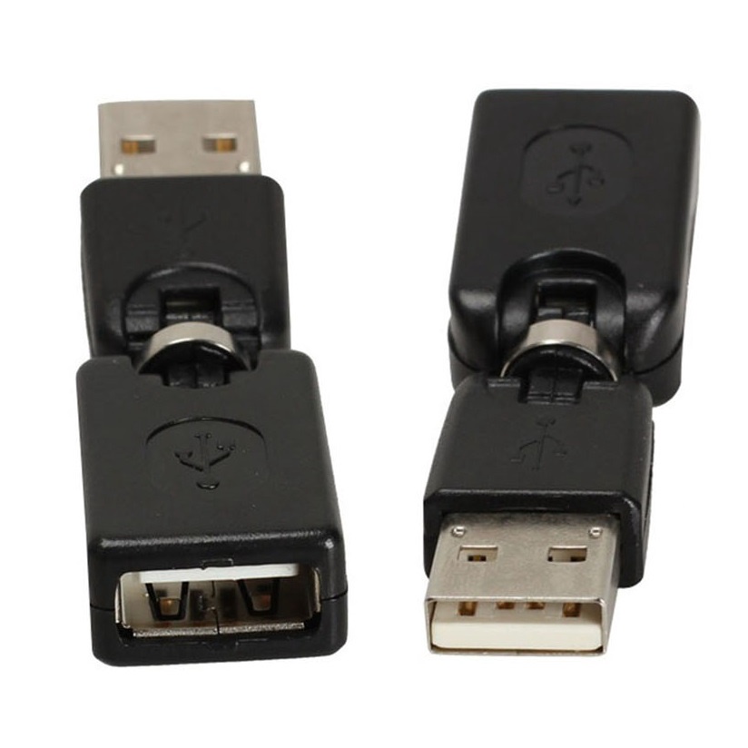 USB Short Extension Adapter Cable Flexible 360 Rotate USB 2.0 Male to ...