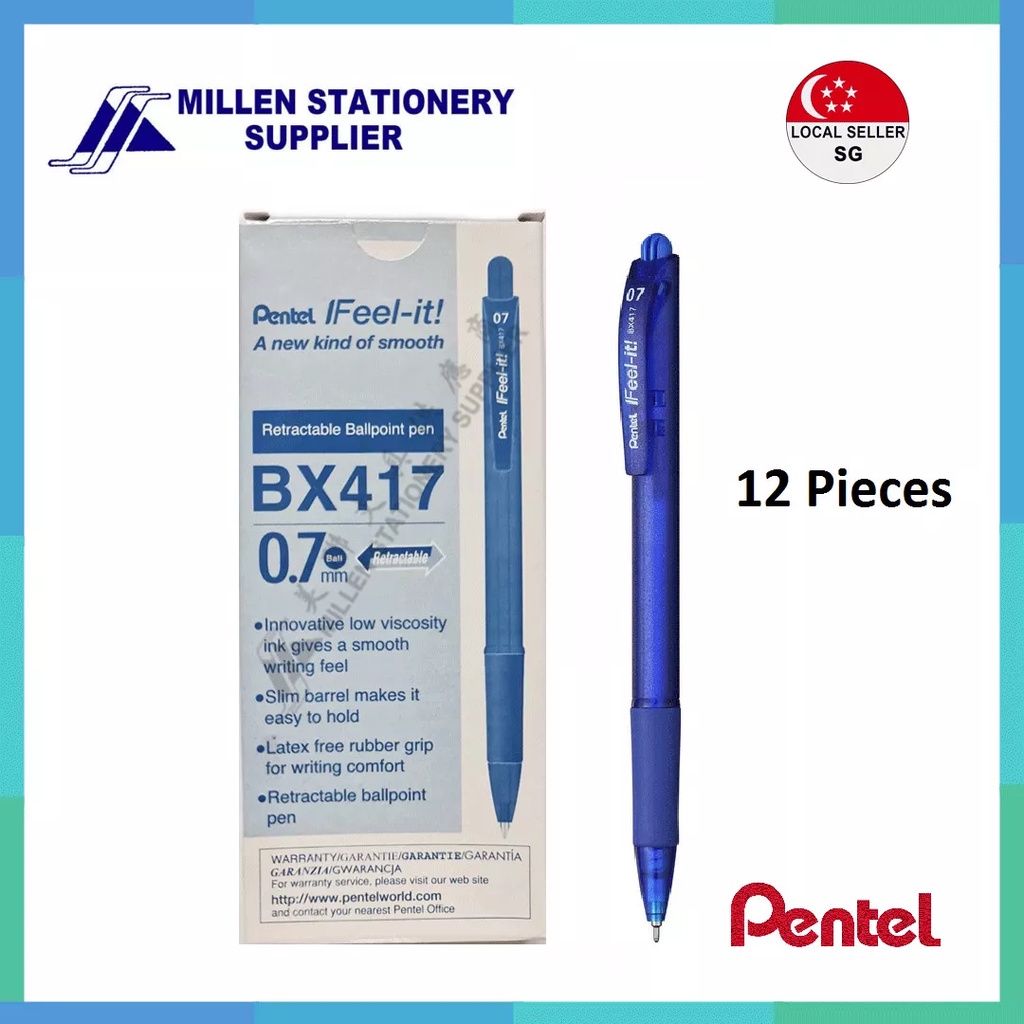 Pentel I-Feel-It 0.7mm Retractable Ballpoint (Box of 12 / 24) | Shopee ...