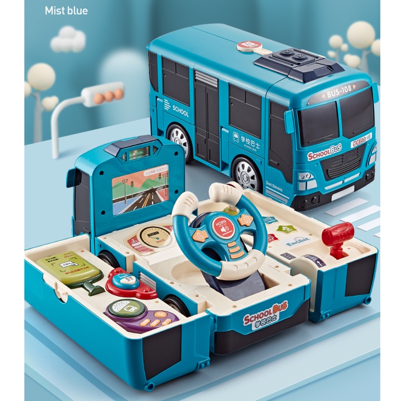 Children Simulation Driving Toy Steering Wheel Toy Multifunctional Car ...