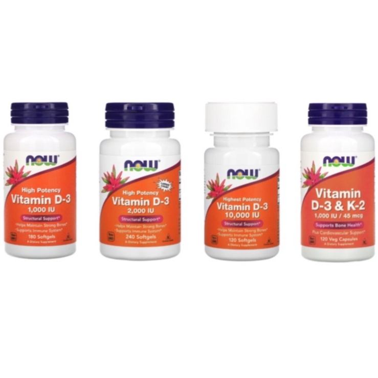 NOW Vitamin D Immunity 1,000 2,000 5,000 10,000 IU K2 D3 | Shopee Singapore