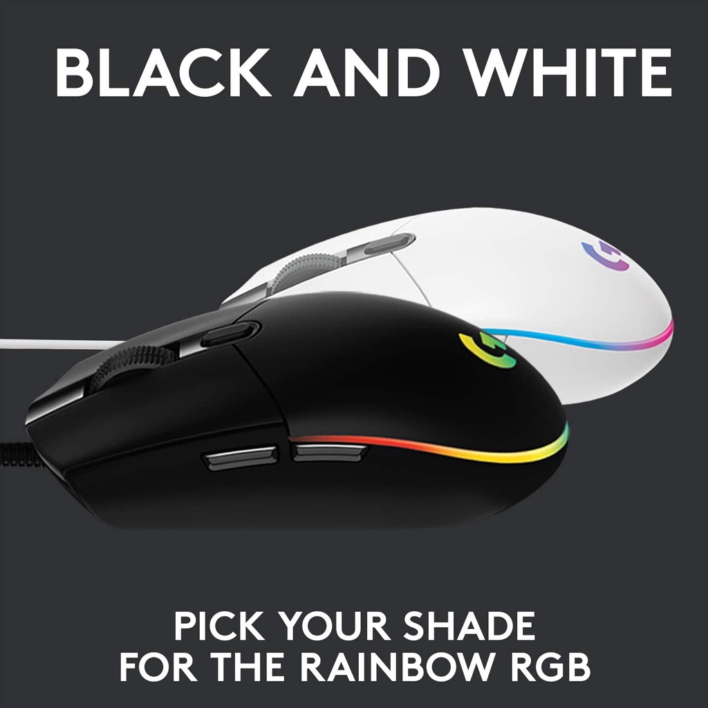 Logitech G203 Lightsync RGB Wired Gaming Mouse With 8K Sensor-Black ...