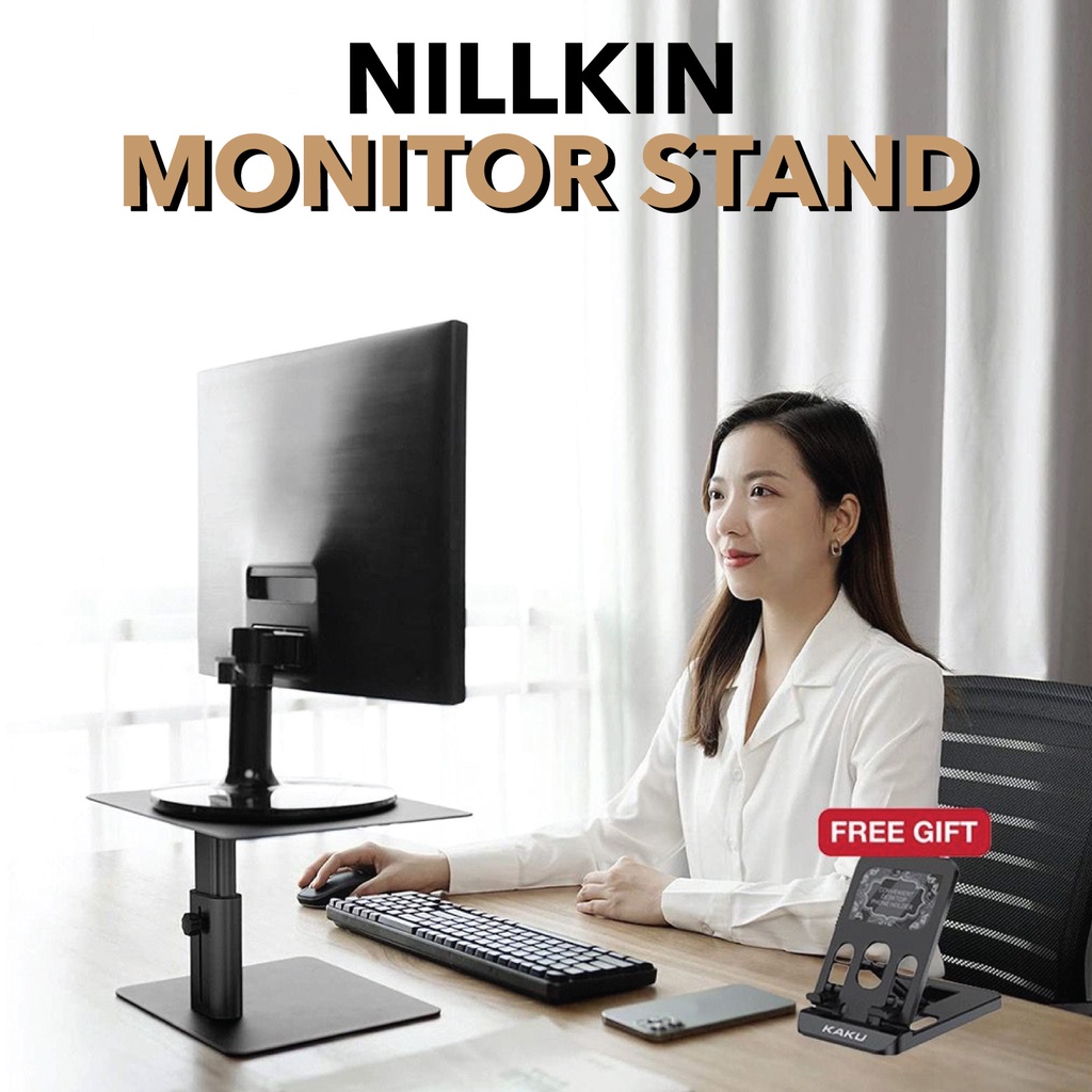 [SG] NILLKIN HighDesk Adjustable Monitor Stand Riser | Shopee Singapore