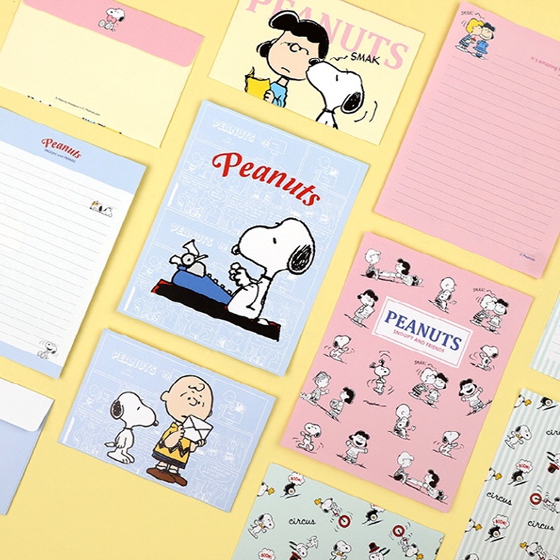 Peanuts Snoopy Letter Paper Envelope Set Stationery Writing Paper Cute ...
