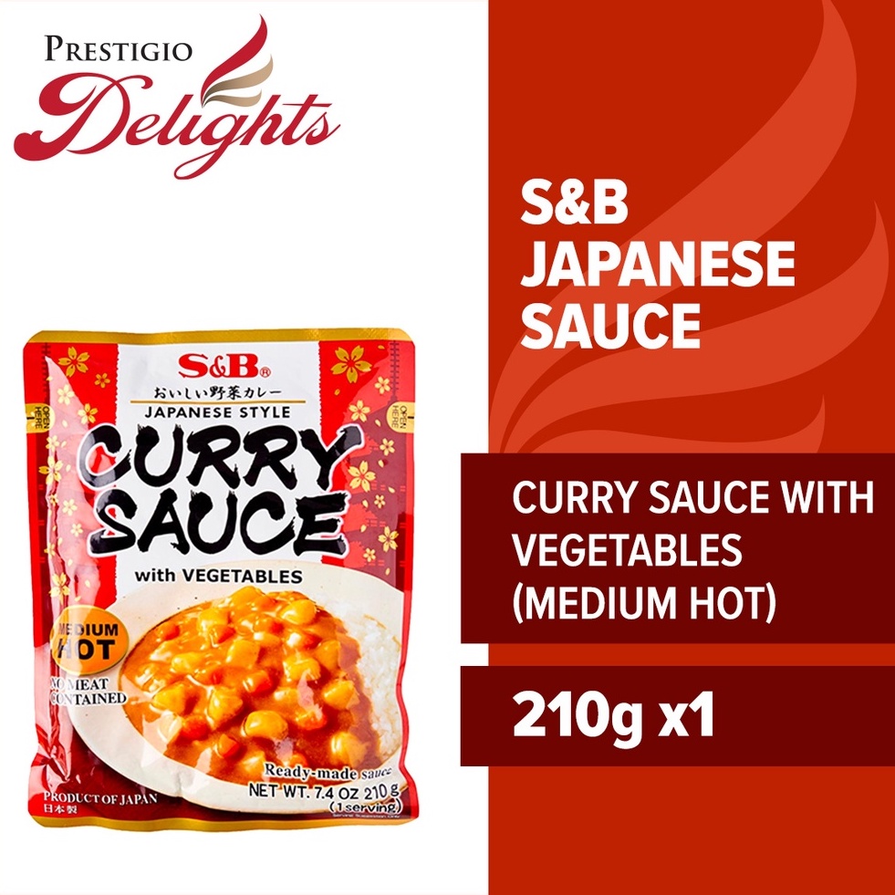 S&B Japanese Curry Sauce With Vegetables - Medium Hot 210g | Shopee ...