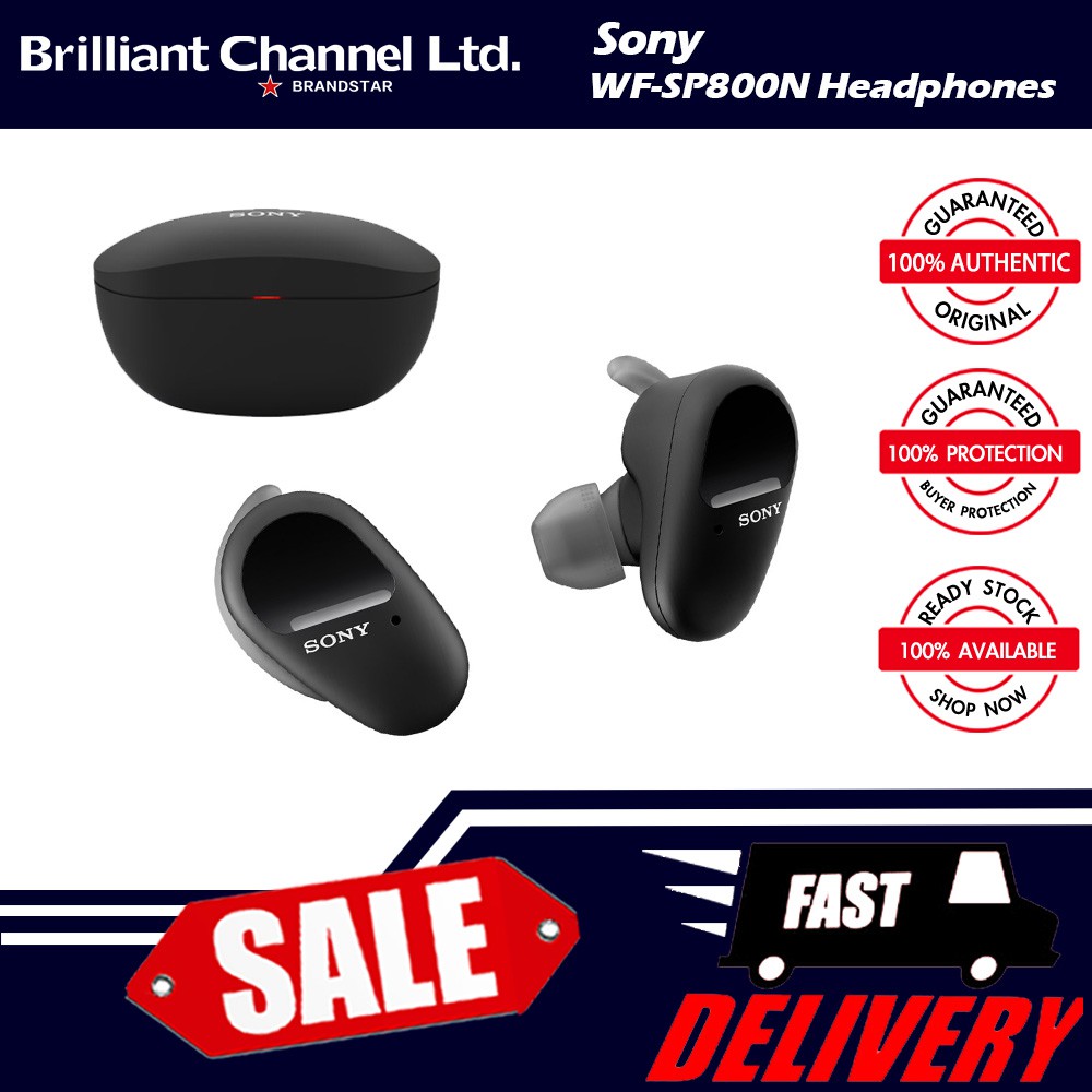Sony WF-SP800N Truly Wireless Noise Cancelling Headphones for Sports WF ...