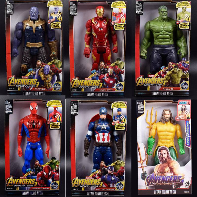 30cm Marvel avengers Hulk spider man iron man Captain America action ...