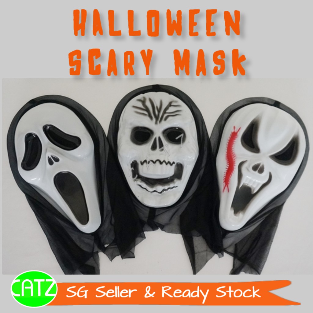 [SG SELLER]Halloween Mask Scream Scary Ghost Demon Centipede Party ...