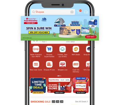 Shopee UX Study — Landing Page Redesigned For User's