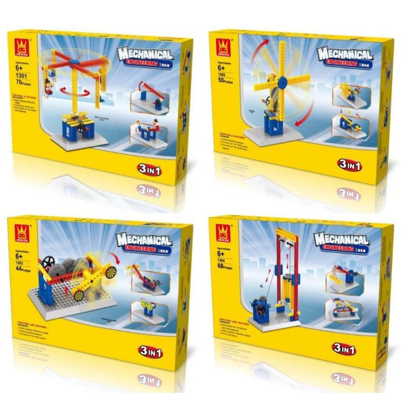 Wange 1301-04 Lego Compatible Beginner Technics Basic Set | Shopee ...