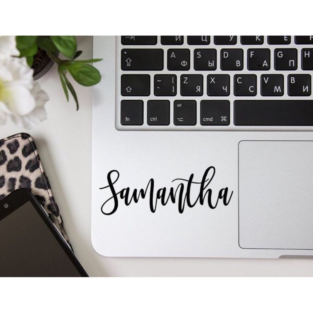 Decals & Skins Electronics & Accessories Name Decal Macbook Decal Car ...