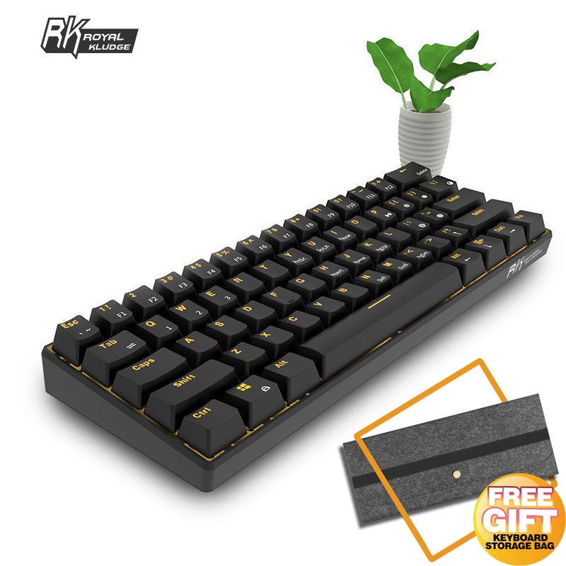 RK61 RGB mechanical keyboard wired Type-C/wireless Bluetooth+2.4G USB ...
