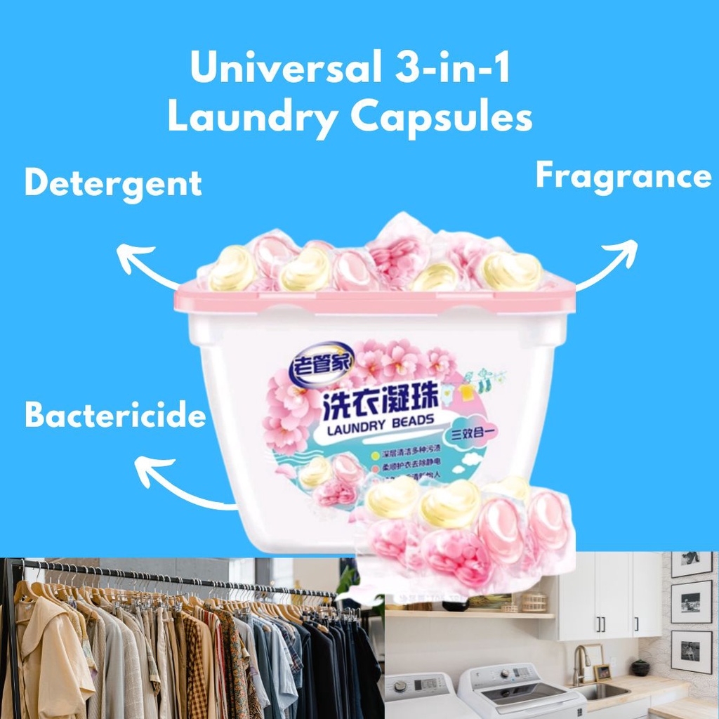 Universal 3-in-1 Laundry Capsules Laundry Pods Laundry Beads | Shopee Singapore