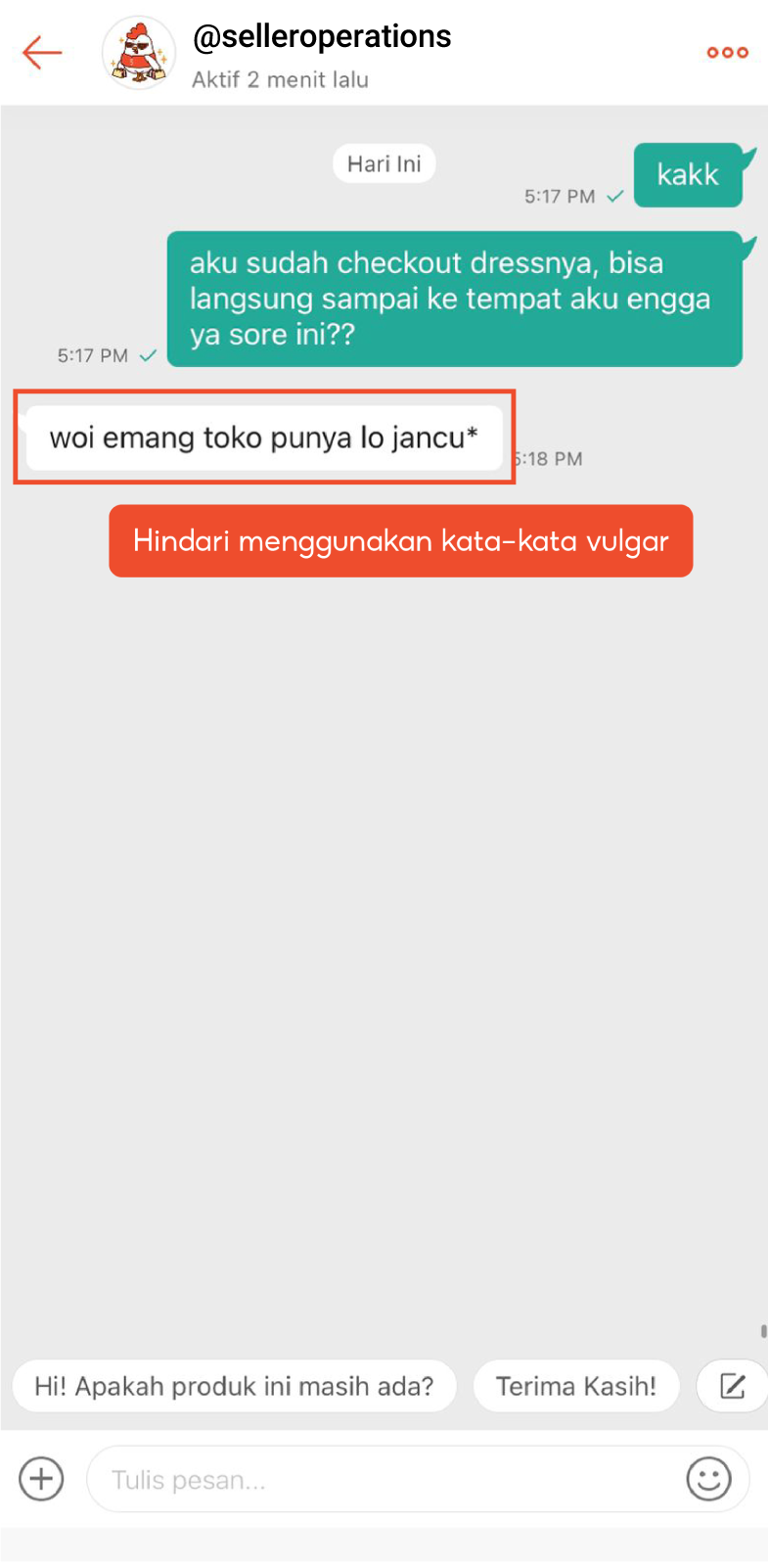 Pelanggaran Chat | ID Pusat Edukasi Penjual [Shopee]