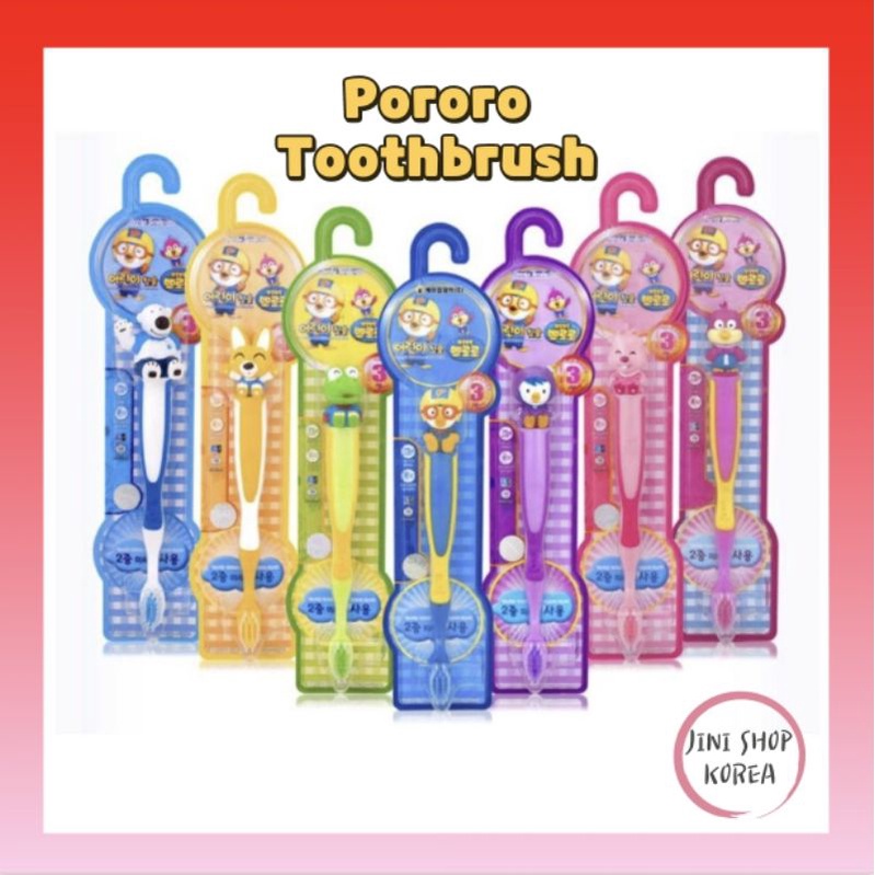 Pororo & Friends Toothbrush Set for kids/ 7 Types | Shopee Singapore
