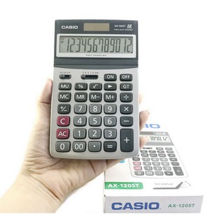 Casio AX-120ST 12 Digits Calculator (Metal Faceplate, 2 Way power) | Shopee Singapore