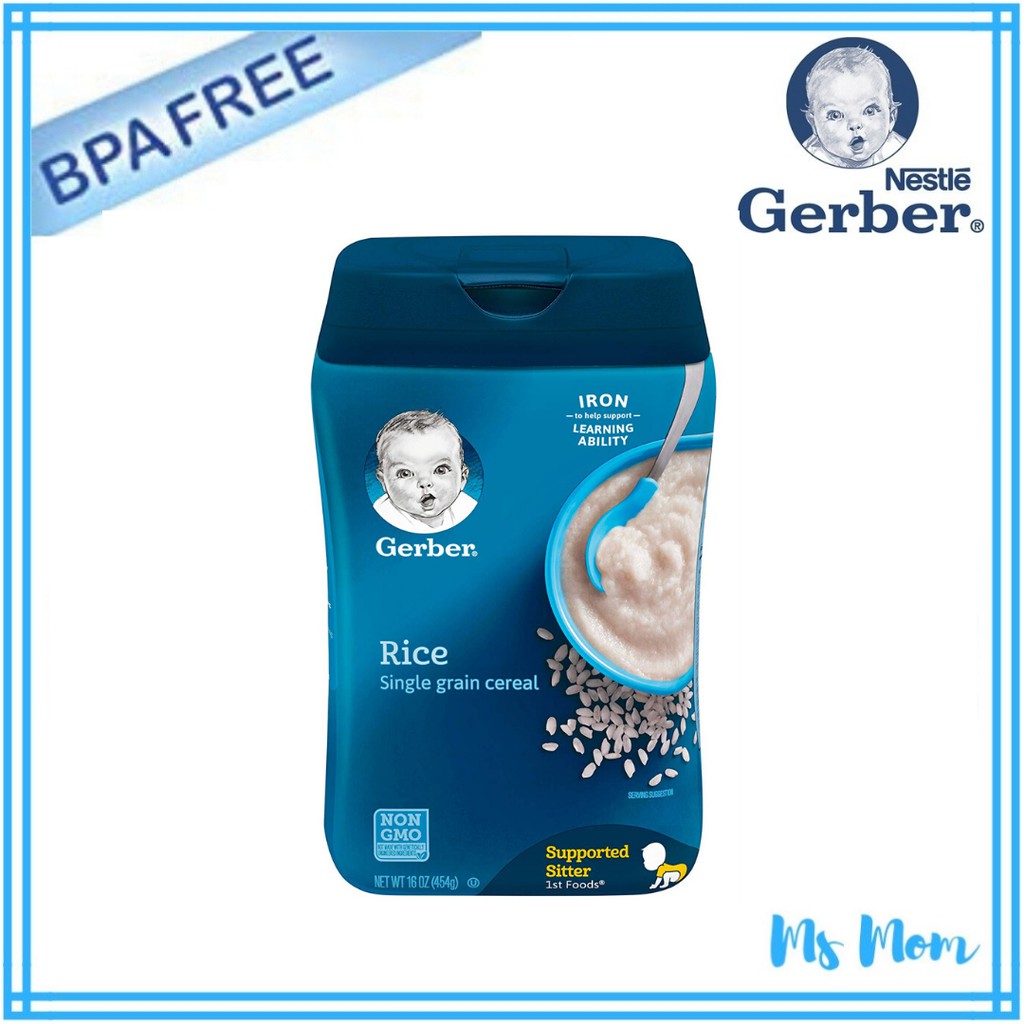 Gerber Rice Single Grain Cereal 16oz (454g) | Shopee Singapore