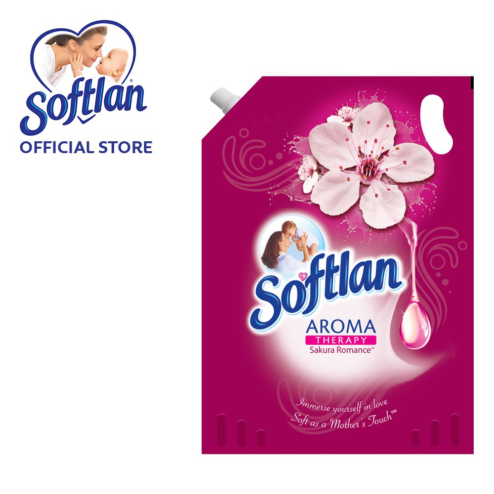 Softlan Aroma Therapy Sakura (Pink) Fabric Softener 1.5L Refill ...
