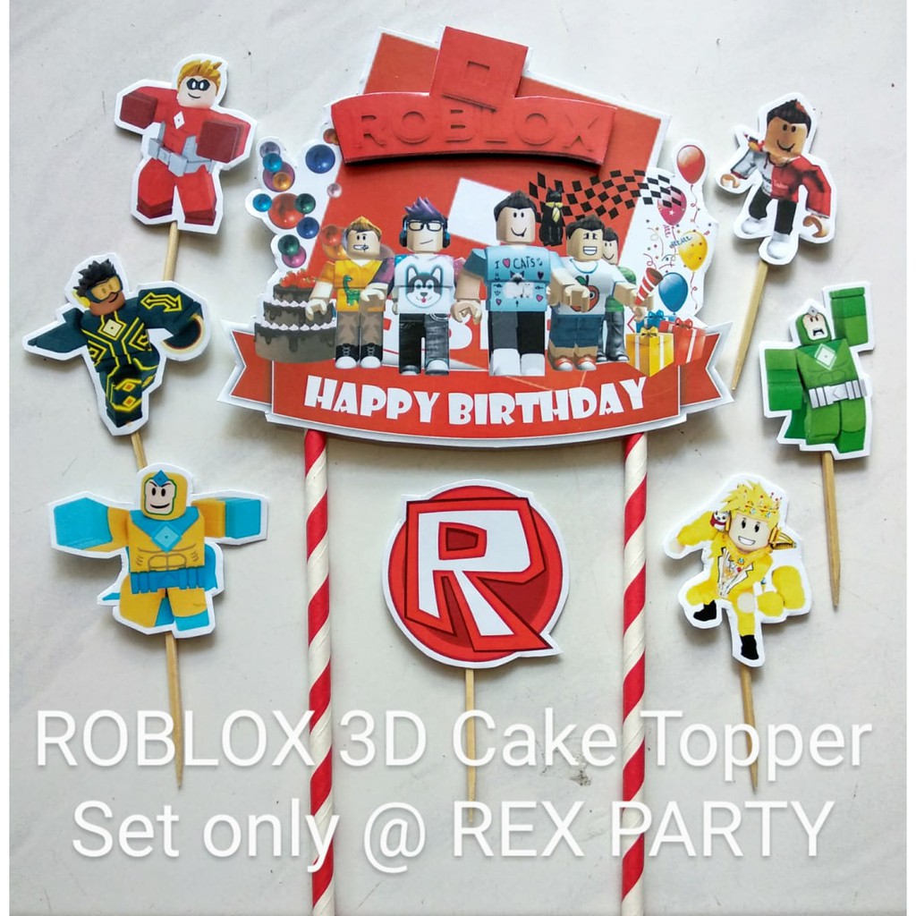 3D ROBLOX themed cake topper Party Décor Cake Toppers & Picks etna.com.pe