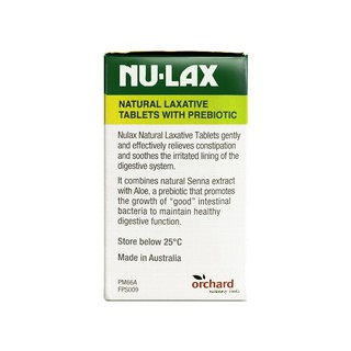 Nulax Natural Laxative Tablets With Prebiotic Senna + Aloe 40 Tablets ...