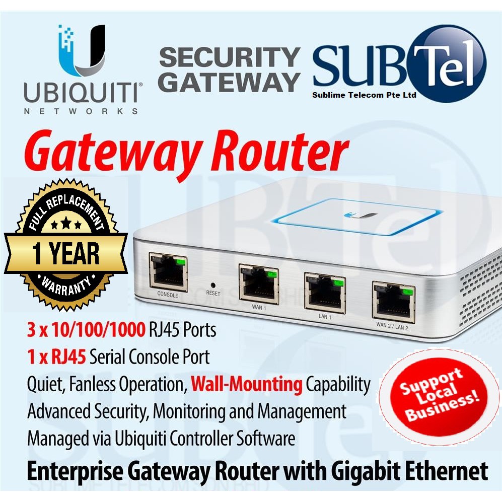 USG Ubiquiti UniFi Security Gateway Router UBNT Singapore | Shopee ...