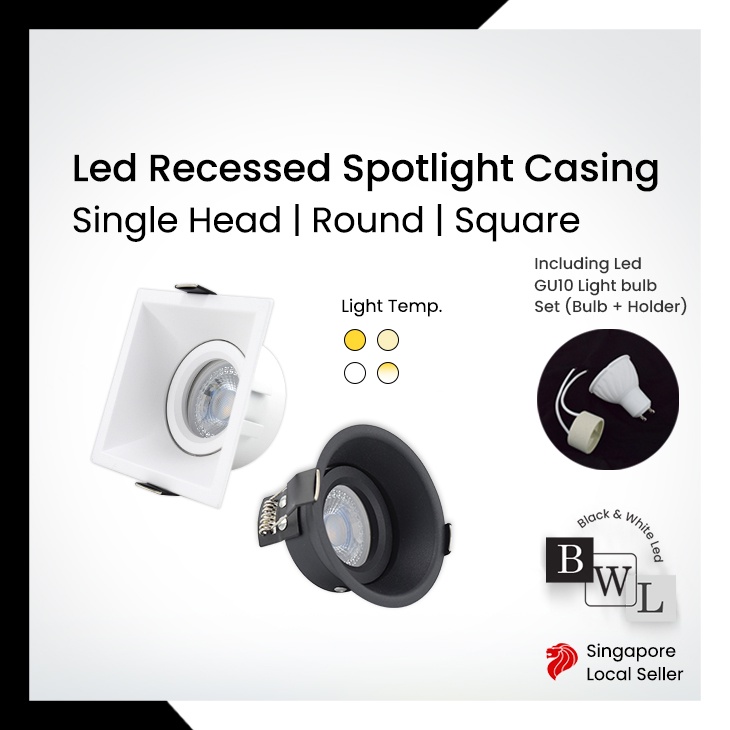 BWL LED Spot Light ANTI GLARE 4W -9W Tri-tone Spot Light Recessed Spot ...