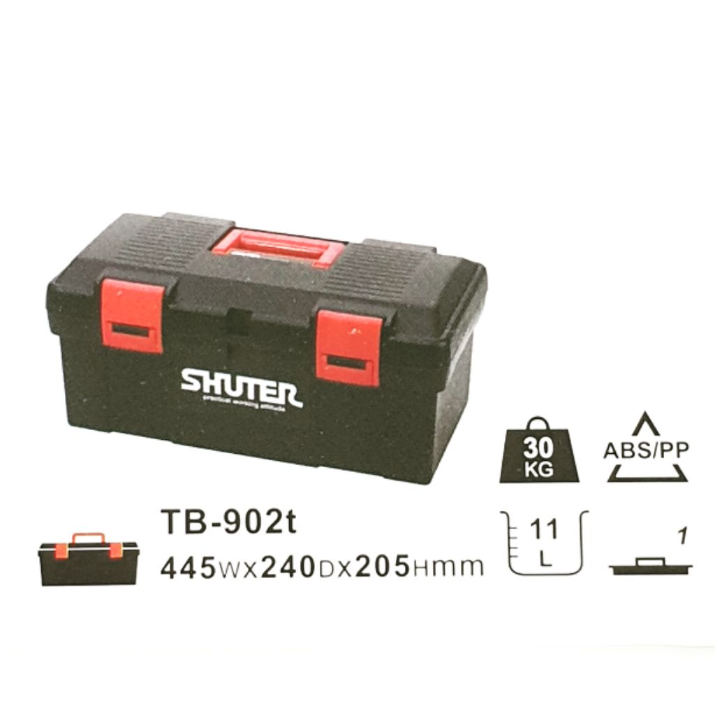 SHUTER TB902 Tool Box 17.5" with tray Made in Taiwan | Shopee Singapore