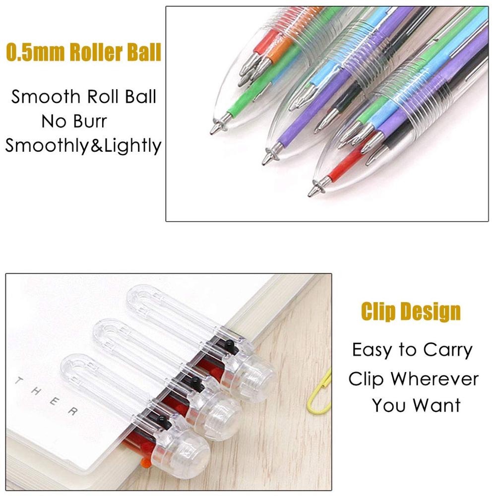 6-in-1 Multicolour Ballpoint Pen 6-Color Retractable Ballpoint Pens ...