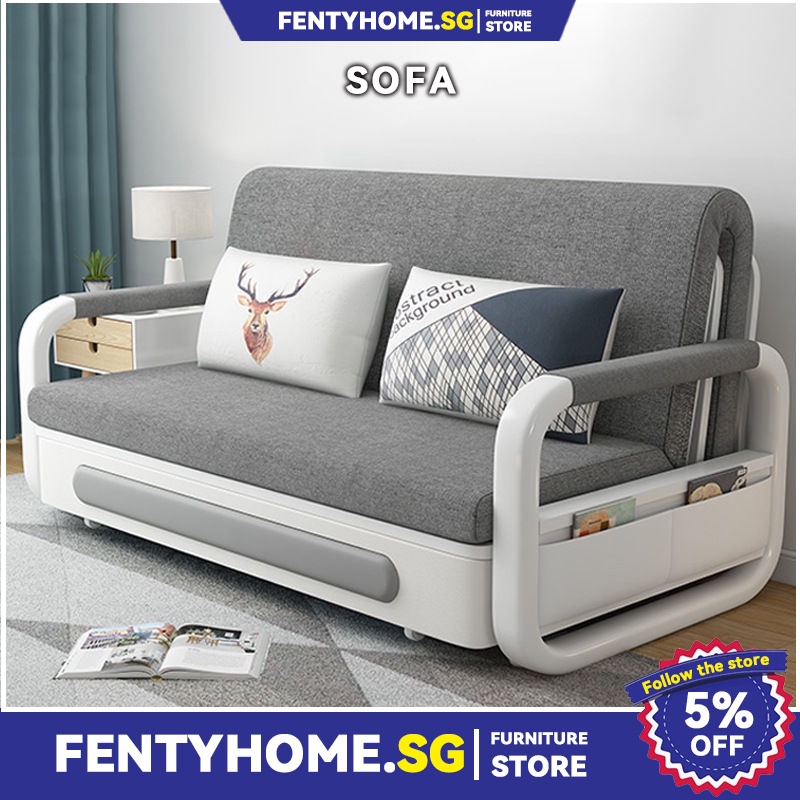 Multifunctional Foldable Sofa Bed Home Living Room Fabric Sofa With ... Multifunctional Foldable Sofa Bed Home Living Room Fabric Sofa With ...