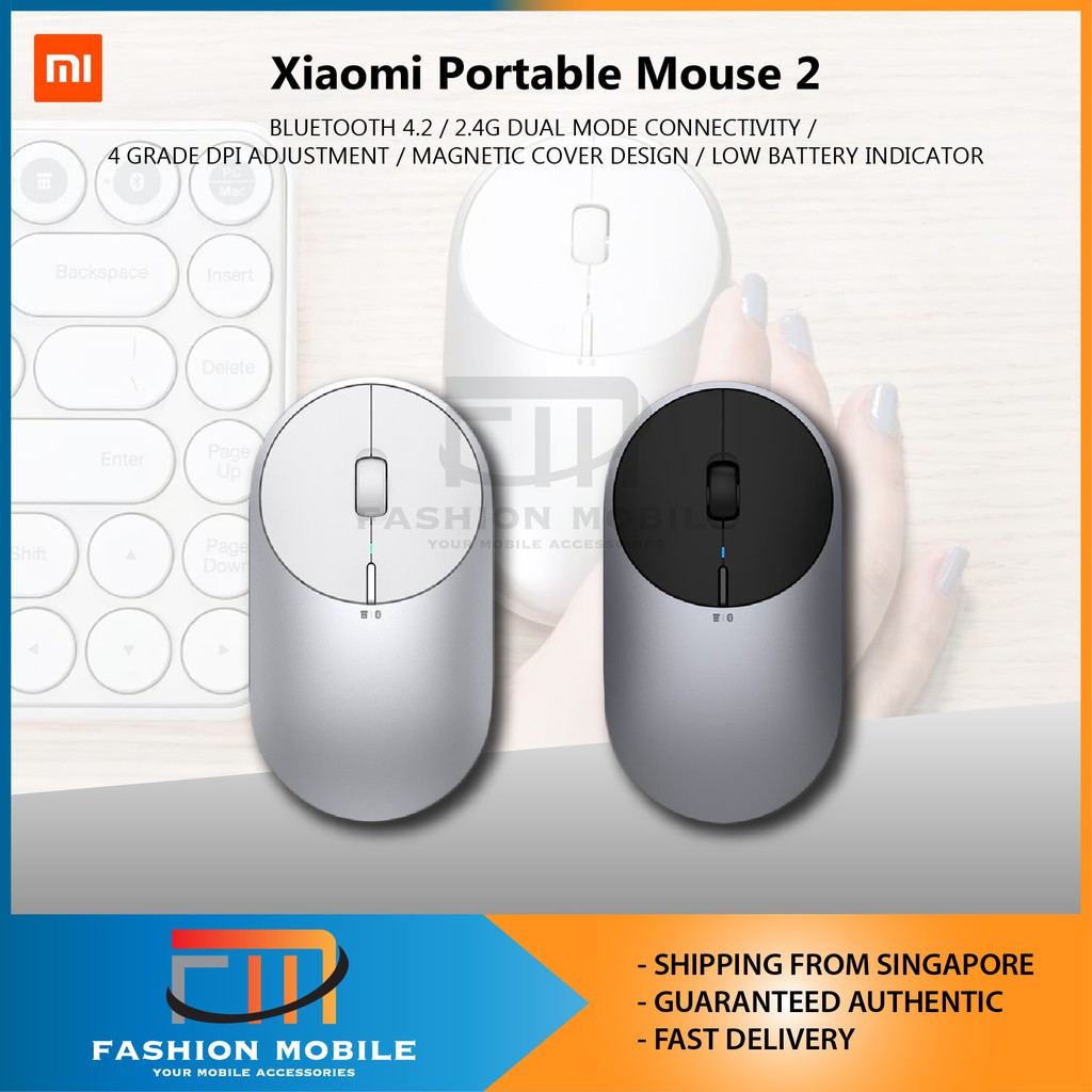[LATEST] Xiaomi Portable Mouse 2 Mi Portable Mouse 2 2.4GHz Bluetooth 4 ...