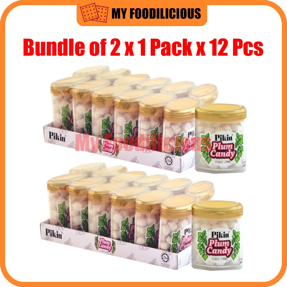 Pikin Plum Candy 12 bottles x 50g / 40pack x 8g | Shopee Singapore
