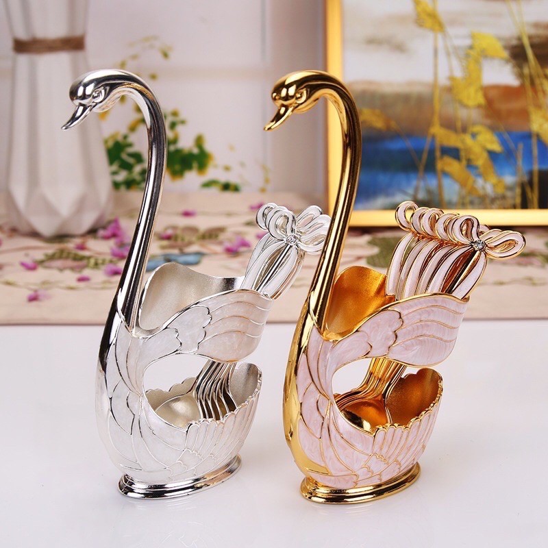 Swan Cutlery Set With Cute And Luxurious Bow | Shopee Singapore