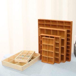 Simple Desktop Multi-Functional Grocery Wooden Grid Grid Storage ...