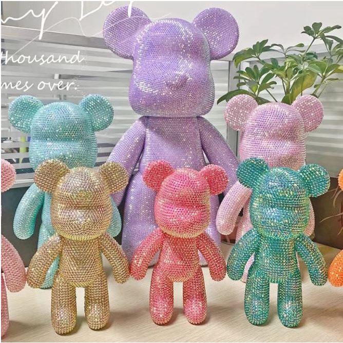 (23cm) DIY Diamond Bear Crystal Bear Bearbrick Kit Set | Shopee Singapore