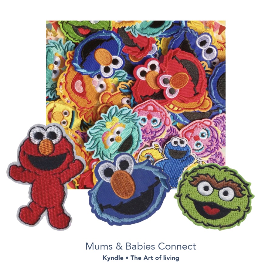Baby Sesame Street Design Iron On Patches Elmo Cookie Monster Big Bird ...