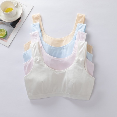 10-15y Girls Bras Soft Young Children Bra for Kids Teenagers Wire Free ...