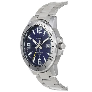 [Time Cruze] Casio MTP-VD01 MTP-VD01 Analog Quartz Stainless Steel Blue Dial Men Watch MTP-VD01D ...