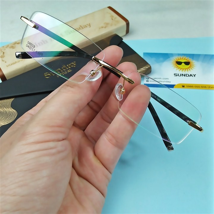 Sunday V25 borderless glasses | Shopee Singapore