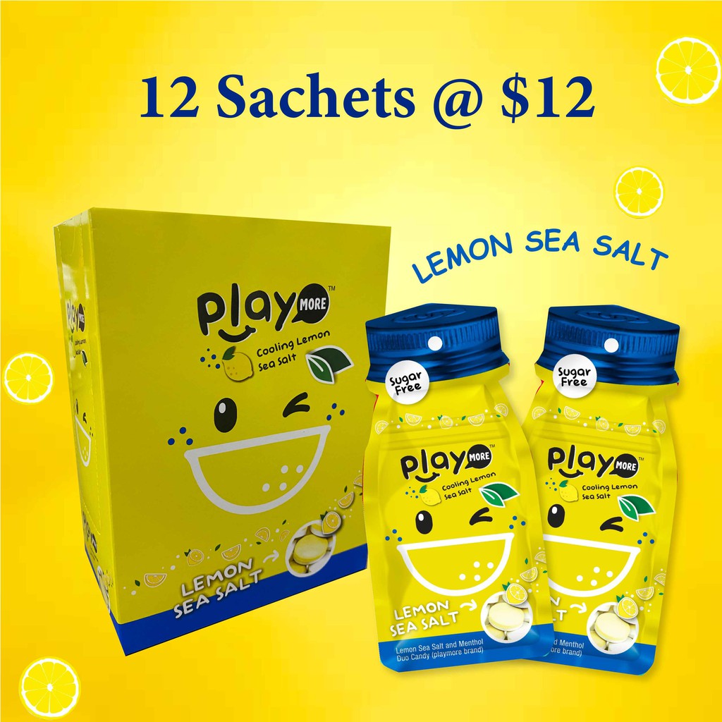 Playmore Cooling Lemon Sea Salt Candy 18gx12 (NEW) | Shopee Singapore