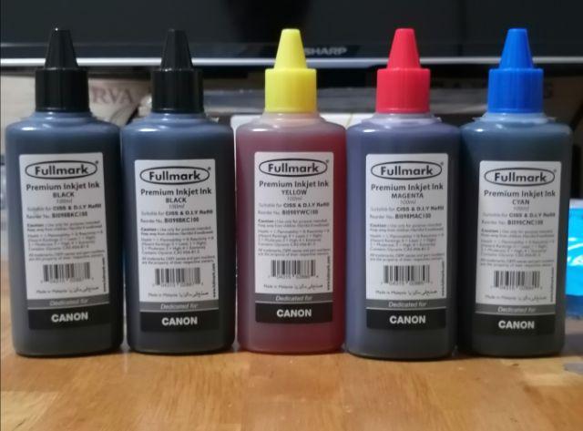 Fullmark Premium Inkjet Ink 5 Bottles Value Pack-Compatible with Canon ...