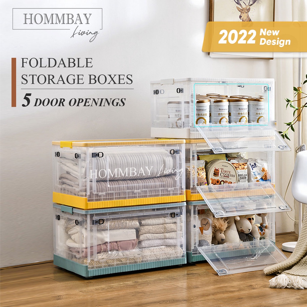 [HOMMBAY Living] Transparent Foldable Stackable Storage Box Drawer ...