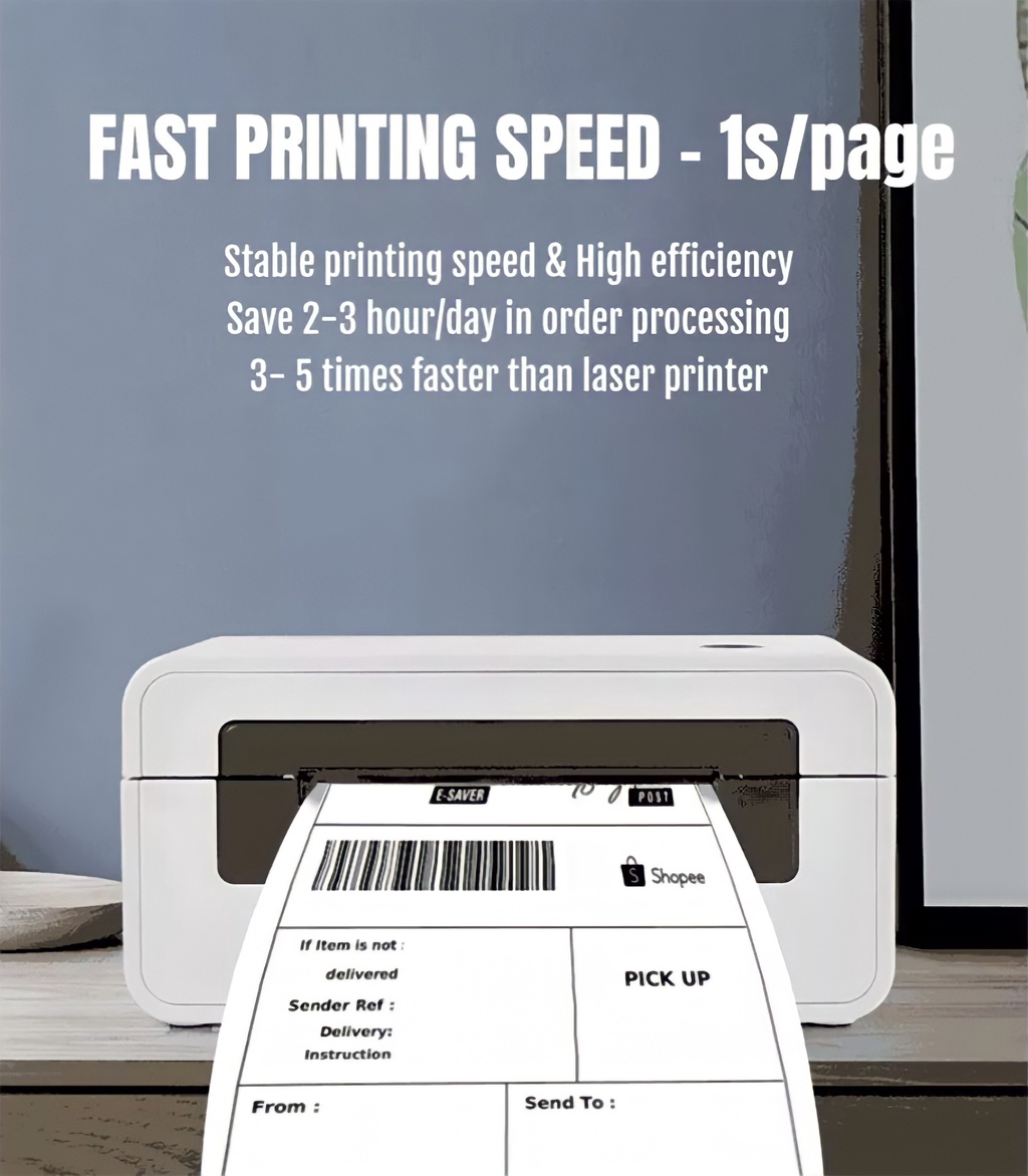 Thermal Printer HPRT N41 Label | Barcode Printer with Bluetooth & USB ...