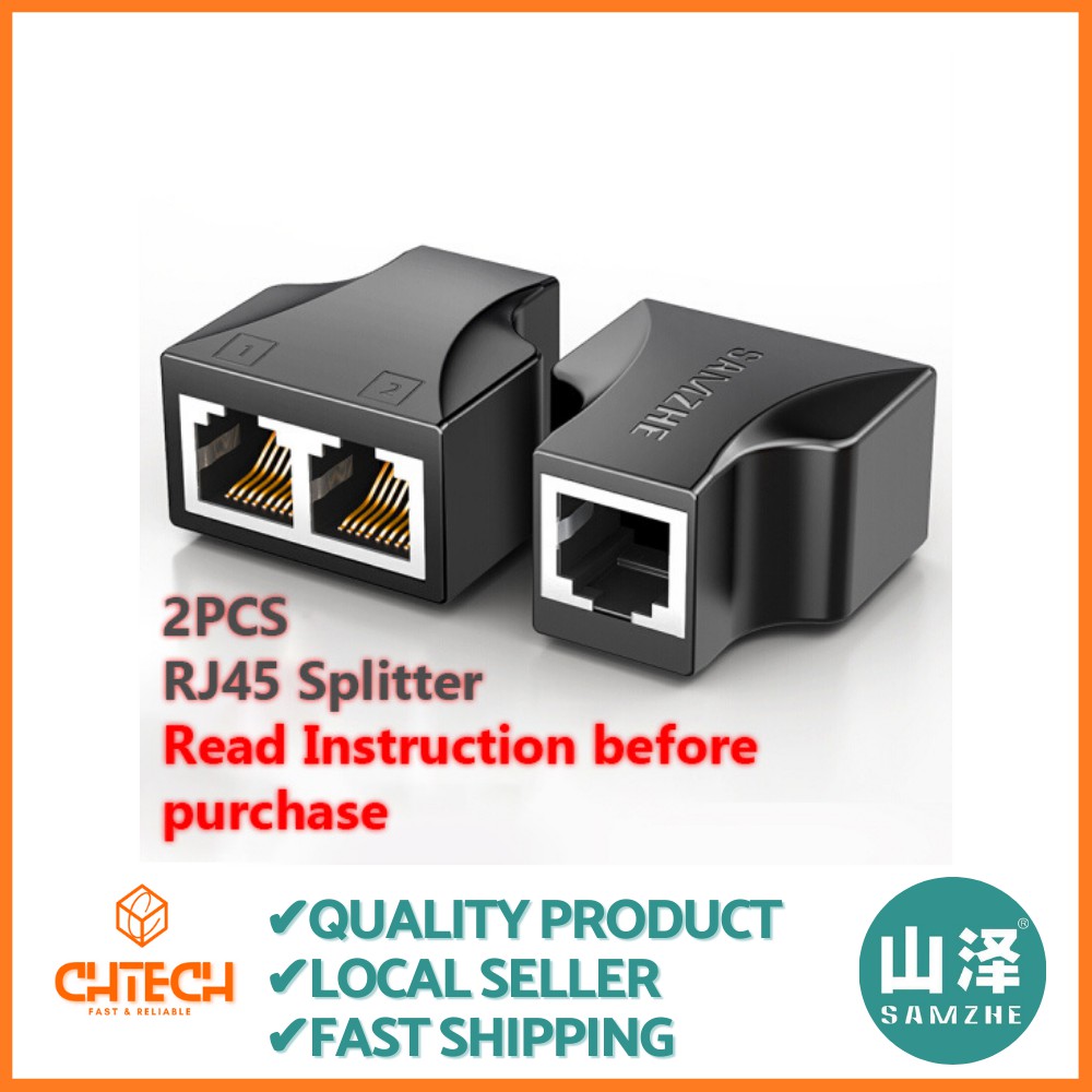 [Read Instruction] SAMZHE LAN PORT SPLITTER, RJ45 SPLITTER (2 Devices ...