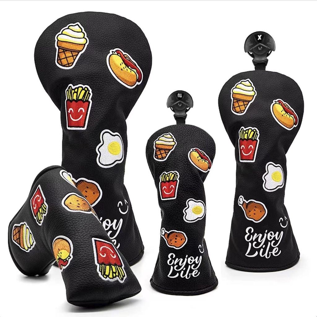 Golf Club Headcovers for Driver Fairway Hybrid Wood Head covers ...