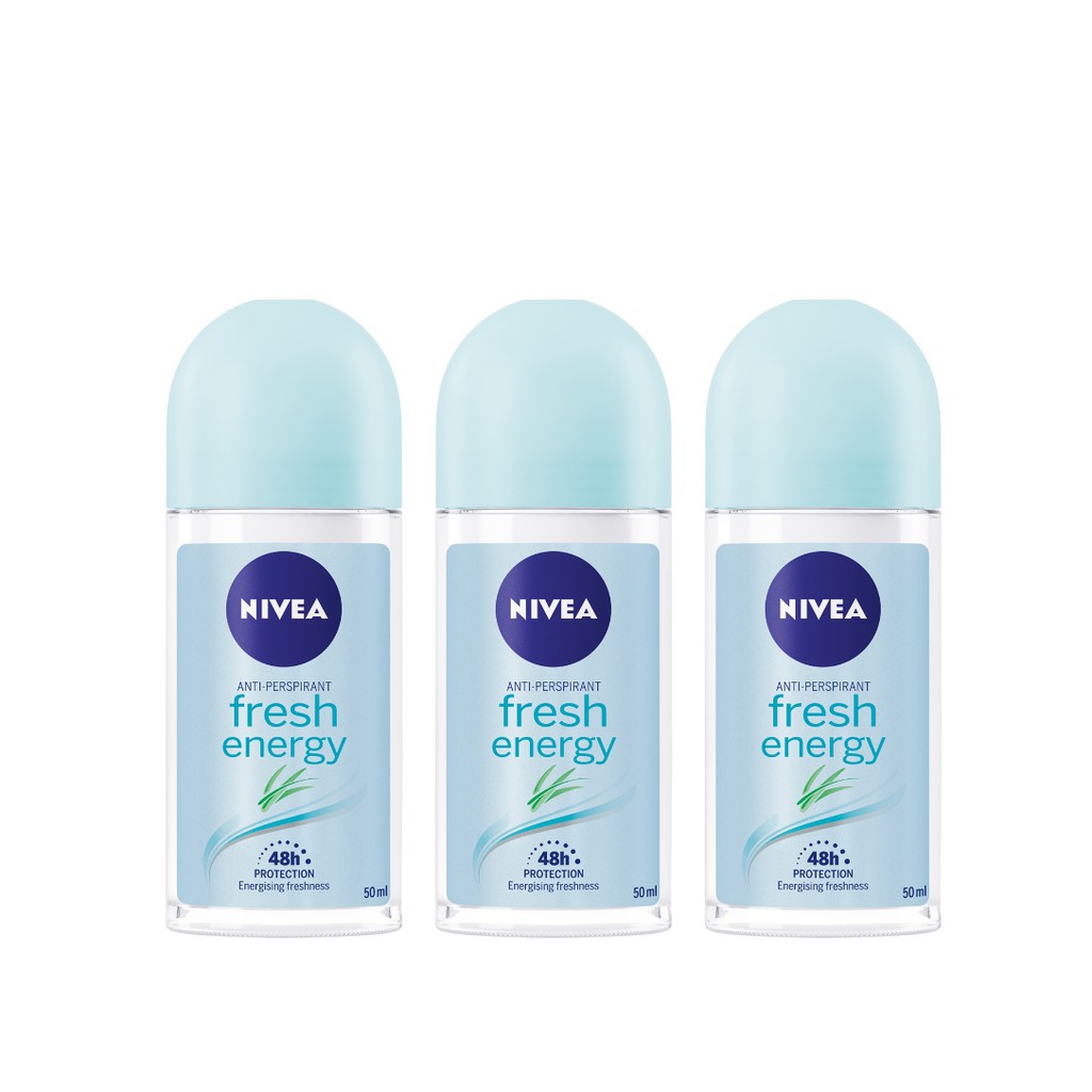 (BUNDLE OF 3) NIVEA DEODORANT ROLL ON FRESH ENERGY (L) 50ML - BEAUTY LANGUAGE | Shopee Singapore