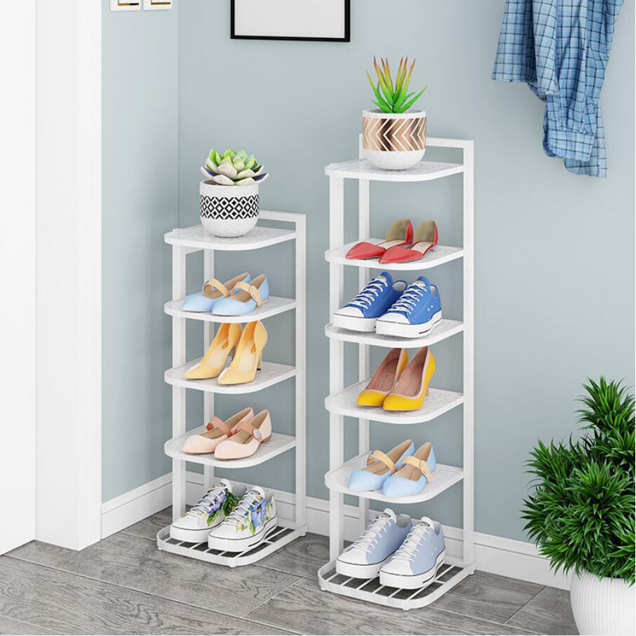 Simple dustproof shoe rack storage rack household iron multi-layer shoe ...
